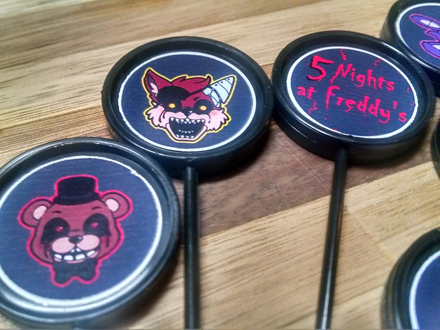12CT FNAF 5 NIGHTS AT FREDDY'S FAZBEAR birthday party cupcake topper ...
