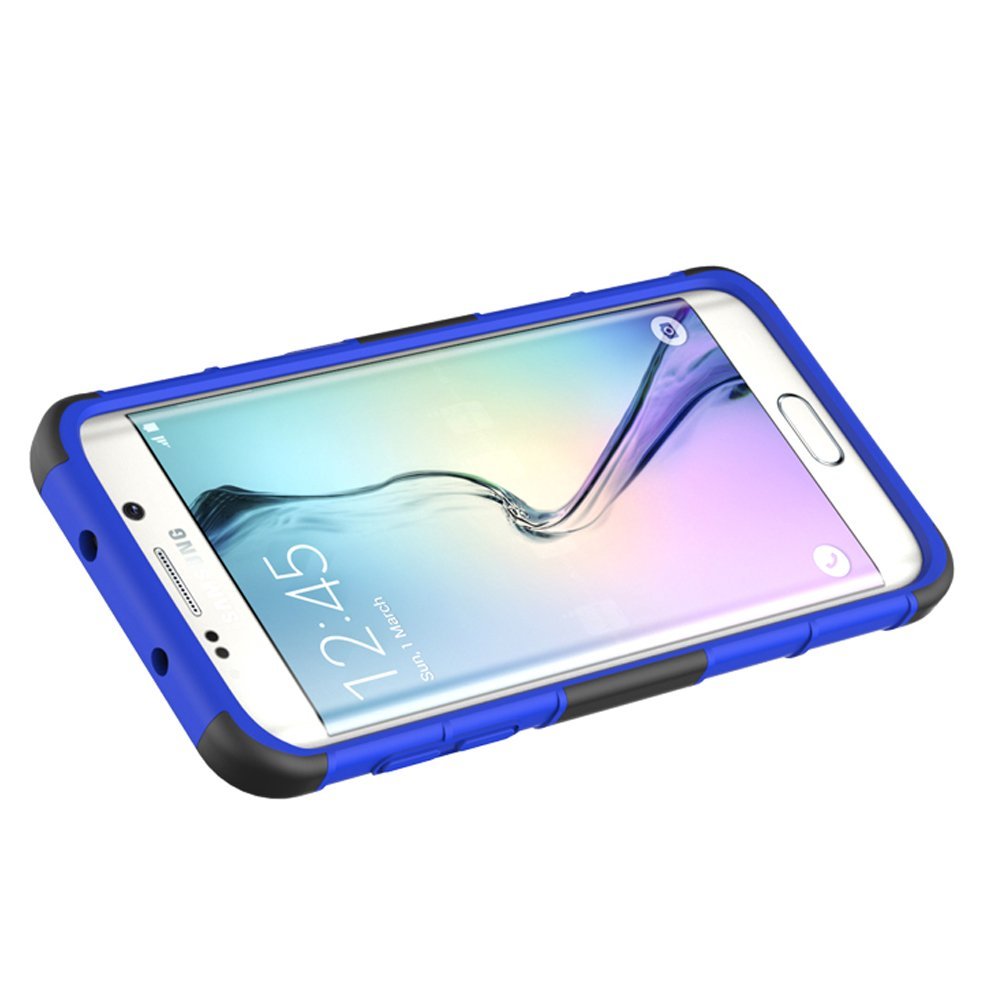 Galaxy S7 Edge Case, HLCT Rugged Shock Proof Dual-Layer Case with Built ...