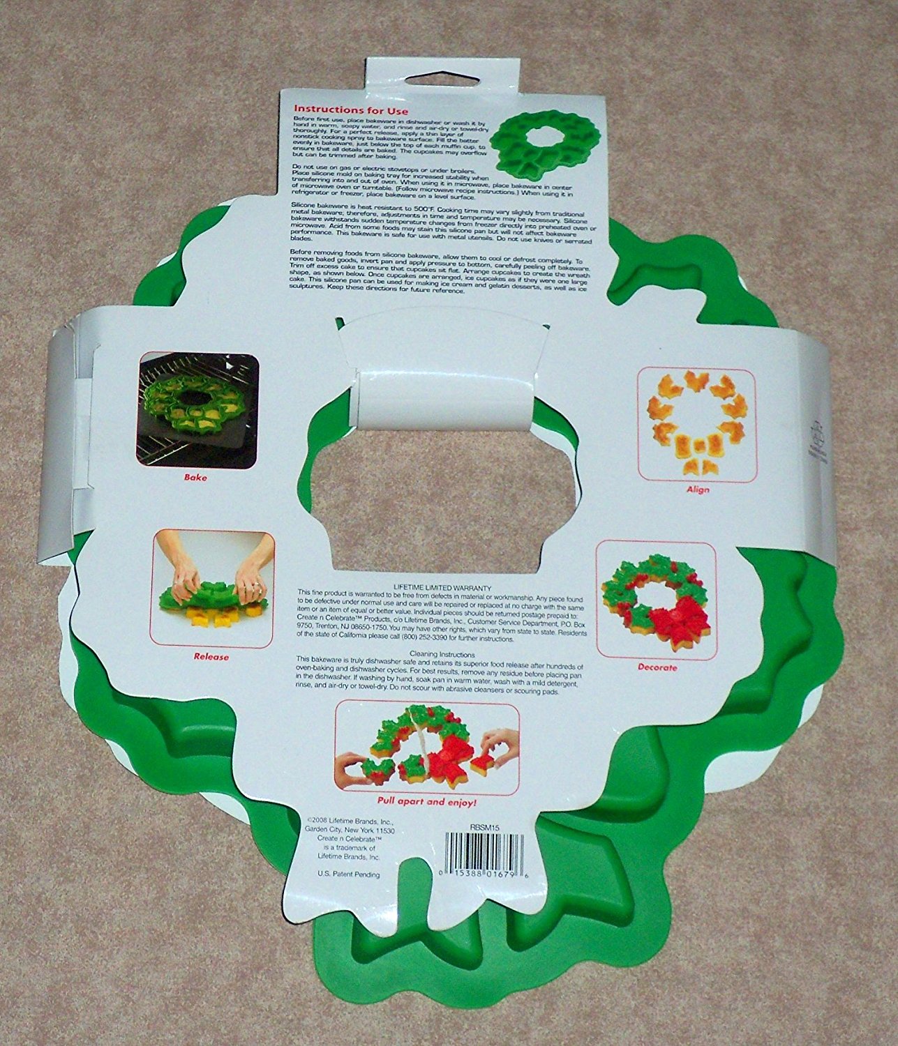 WREATH ~ Pull-a-Part Silicone Cupcake Mold free image download