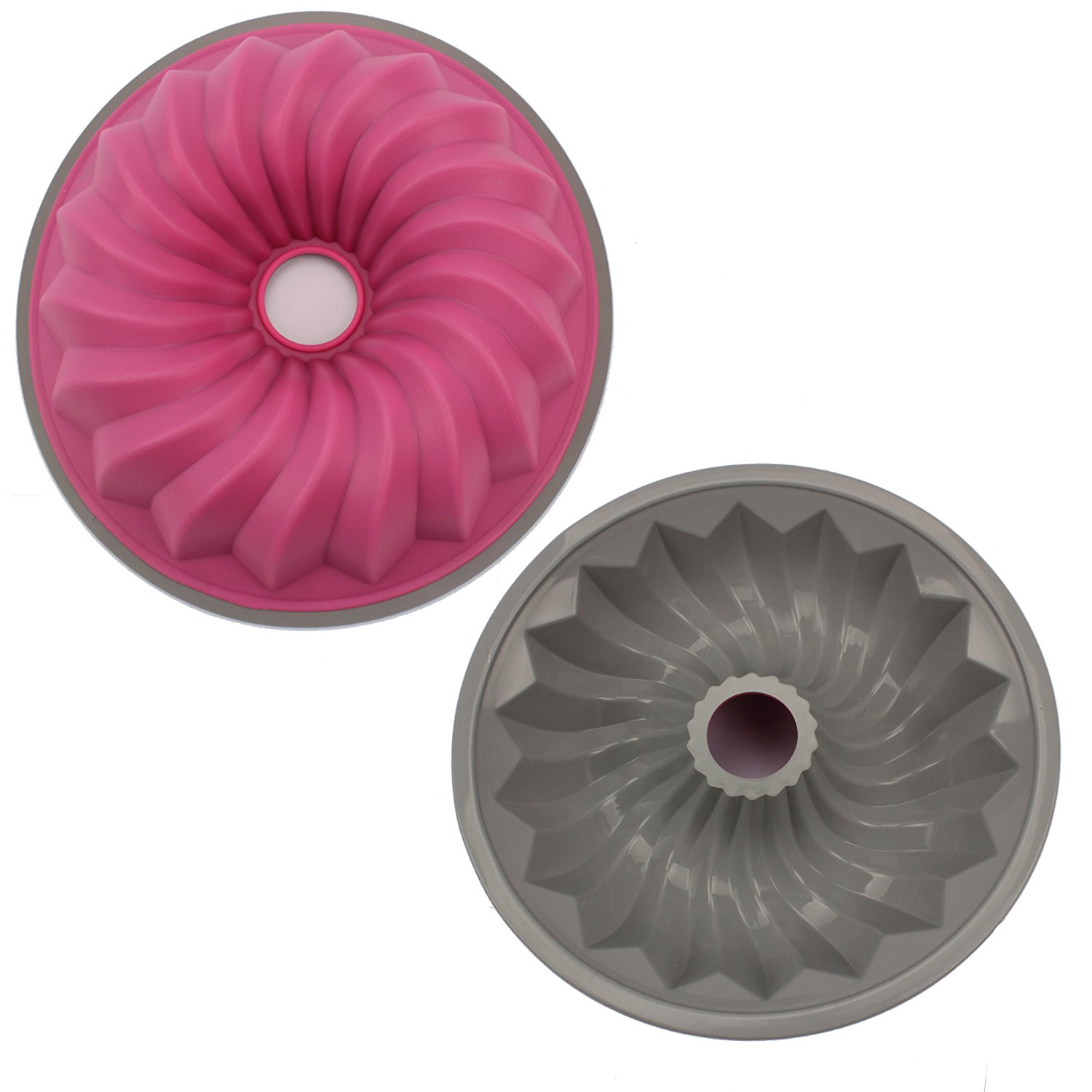 Trustworthy Buy 10-Inch Slicone Pastry Baking Kouglof Mold Pan, Savarin ...