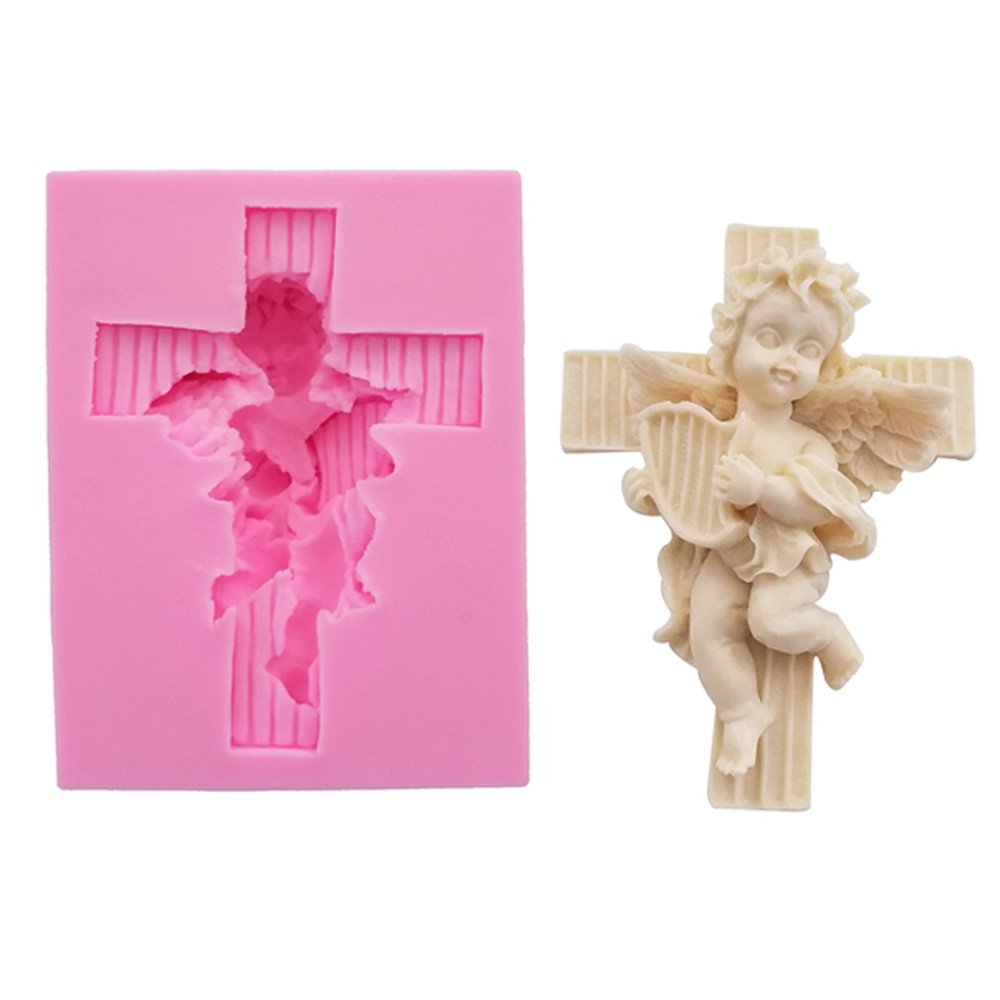 WYD 3D Baby Angel Fondant Cake Mold,Handmade Soap Mold,Cake Mold ...