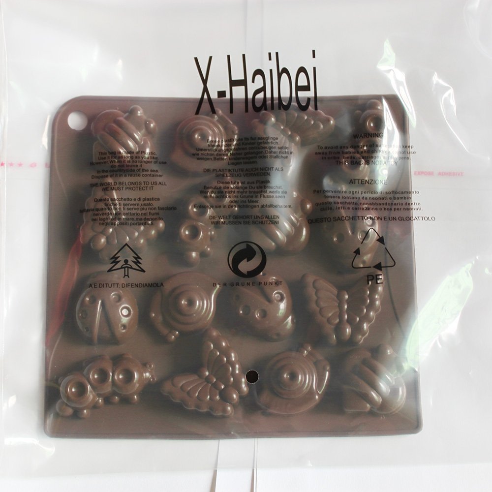 X-Haibei Spring Insect Bugs Chocolate Jello Crayon Mold Silicone Bath ...