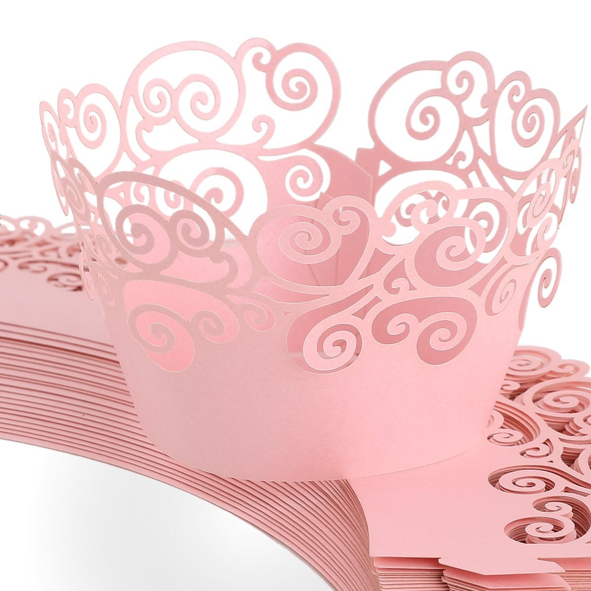 24pcs Vine Filigree Fence Cupcake Wrappers Wrap Cases 4 Wedding ...