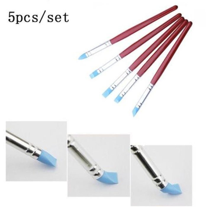 GUAngqi 5pcs Silicone Cake Decorating Pen Set Icing Cupcake Sugarcraft ...