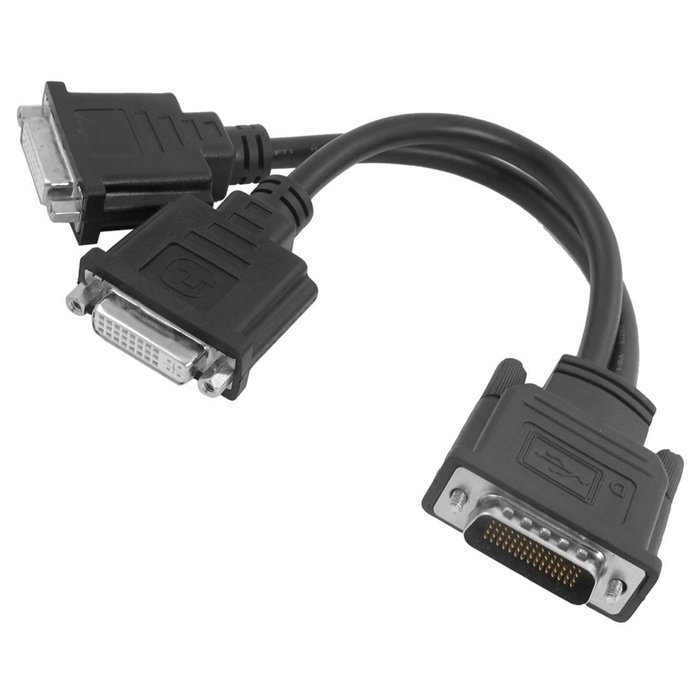 Uxcell® DMS-59 Male to 2 Dual Link DVI-I 24+5 Pin Splitter Adapter ...