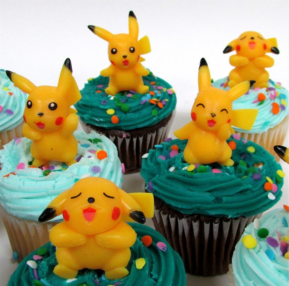 POKEMON ~12 Piece Birthday Cupcake Topper Set Featuring 12 RANDOM ...