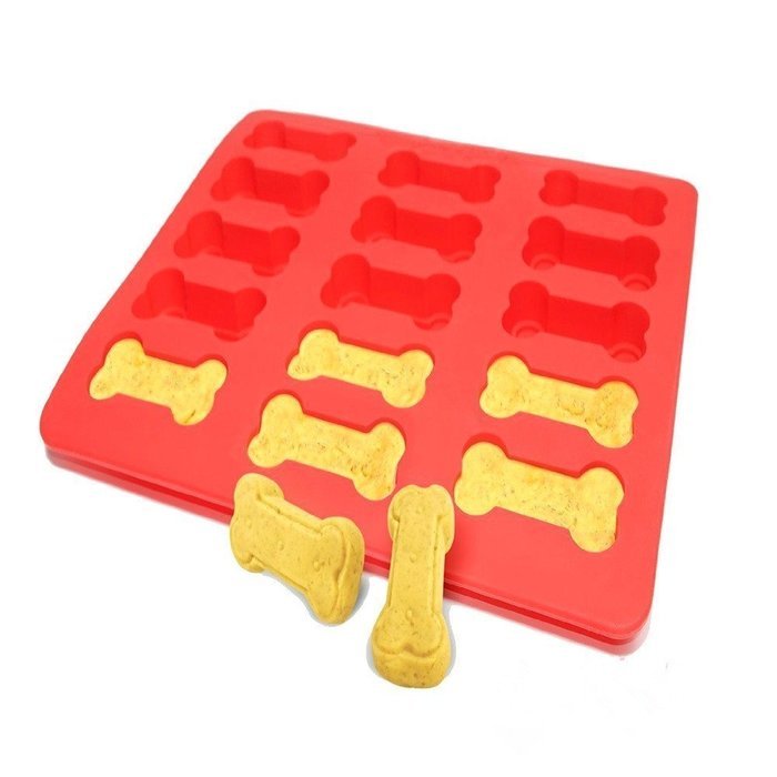 2 Pcs Puppy Pets Dog Paws & Bones Silicone Baking Molds for Pets, Kids ...