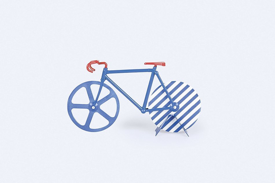 Pizza Cutter - Bicycle Pizza Cutter: Black & Yellow N15 free image download