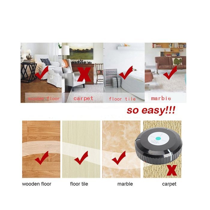 2 Sets Wireless Home Robotic Smart Auto Cleaner Robot with 30 Pcs ...