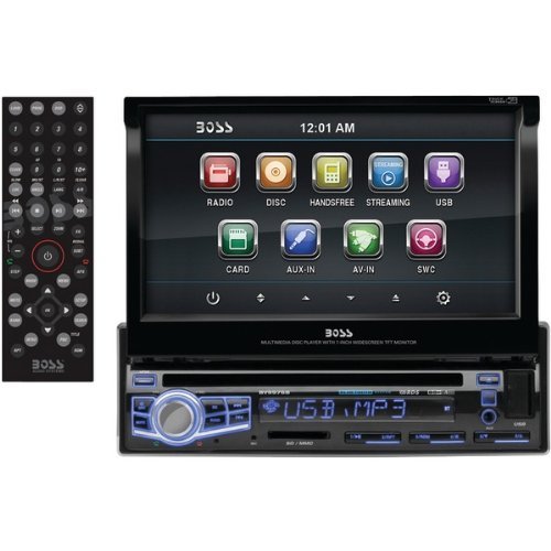 BOSS AUDIO BV9976B 7" Single-DIN In-Dash Flip-up DVD/MP3/CD & AM/FM ...