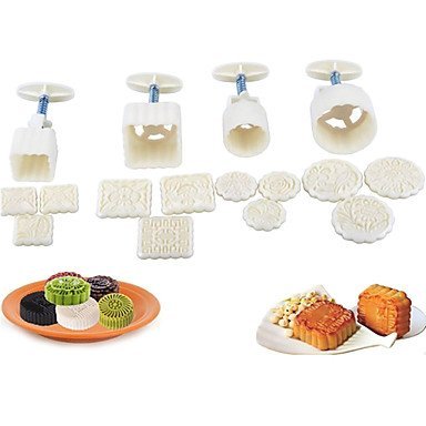 Sher Moon Cake Mold Hand Pressure Set of 4 N2 free image download