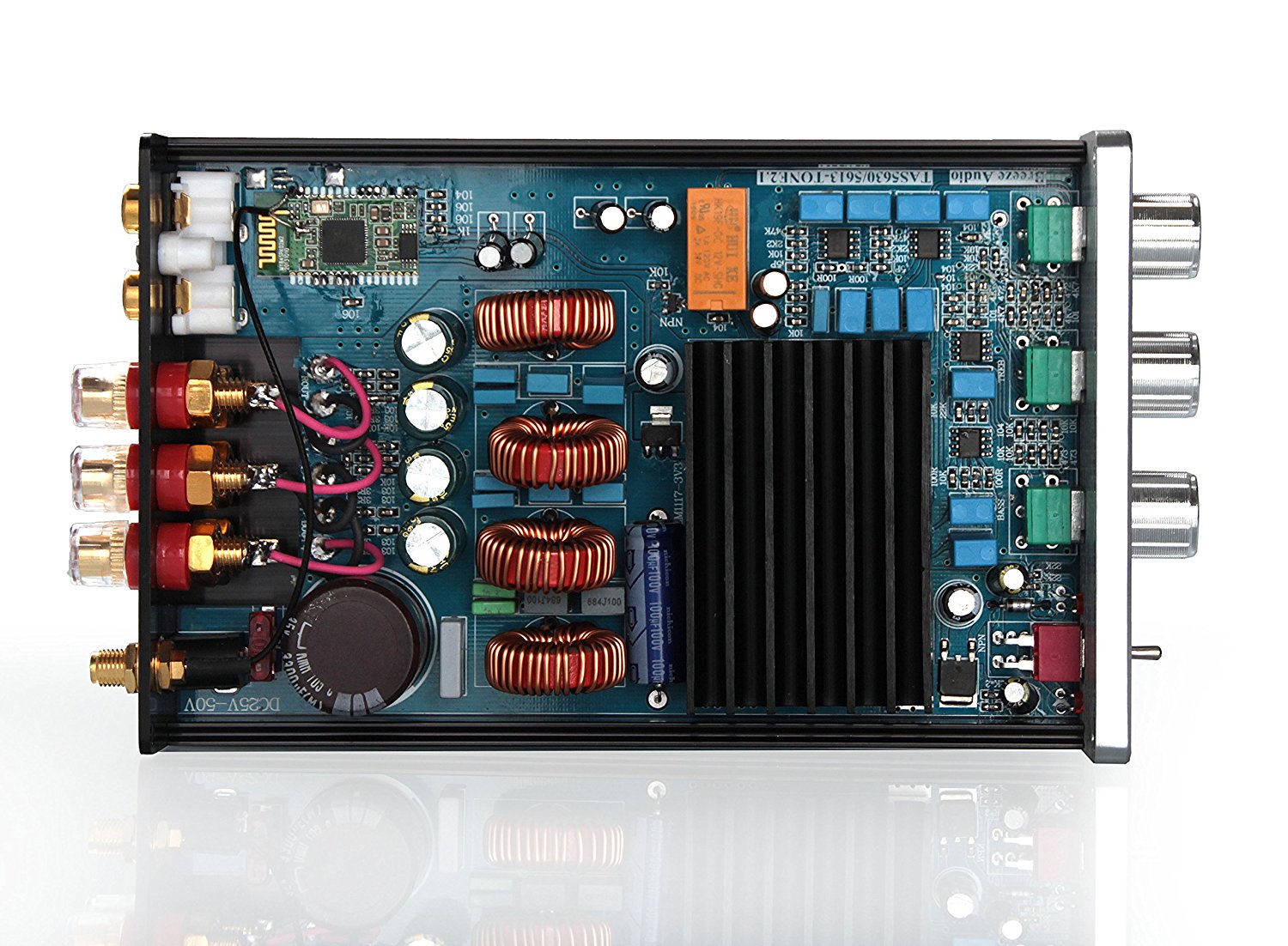 Douk Audio Bluetooth 4.0 Hi-Fi TAS5613 Digital Amplifier 2.1 Channel ...