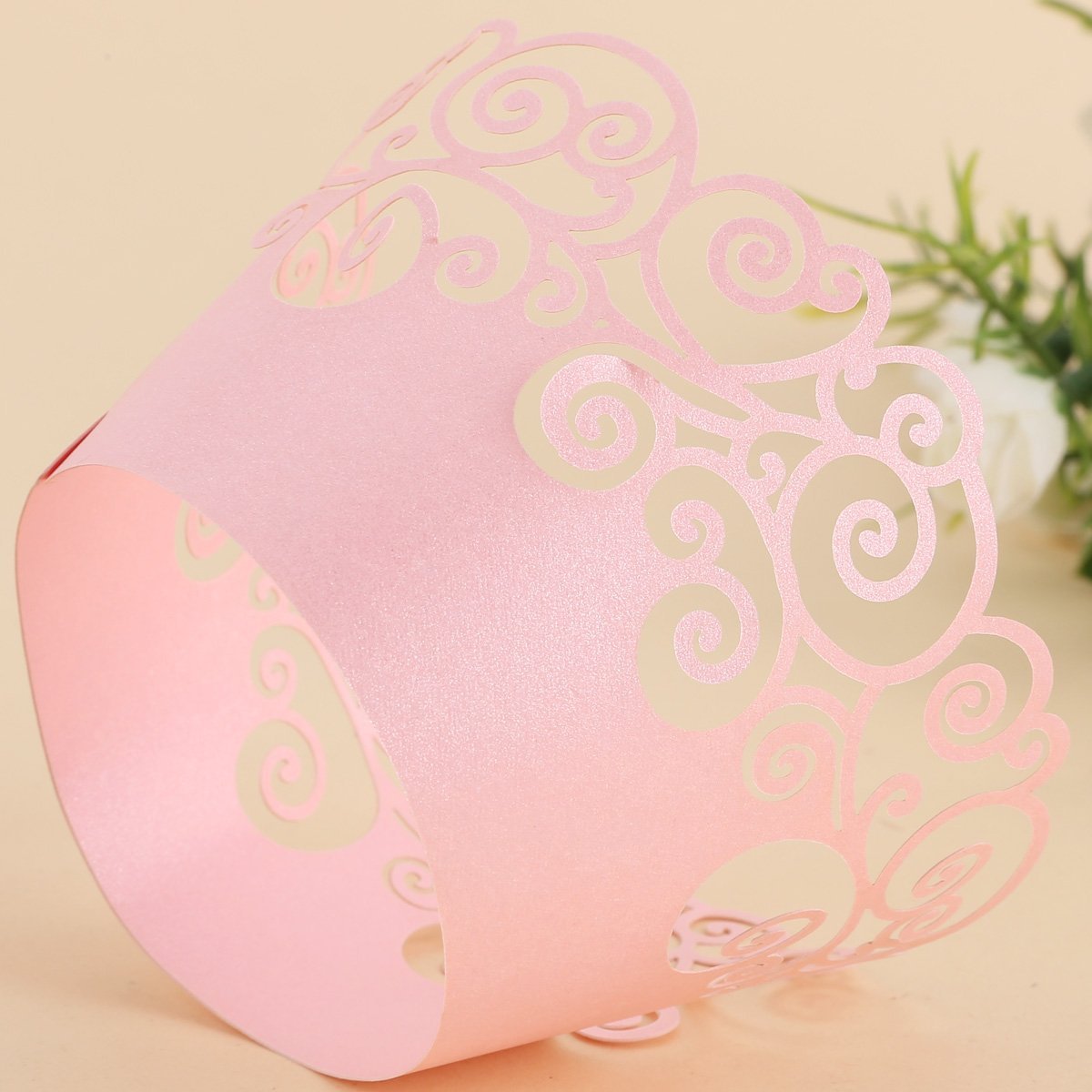 24pcs Vine Filigree Fence Cupcake Wrappers Wrap Cases 4 Wedding ...