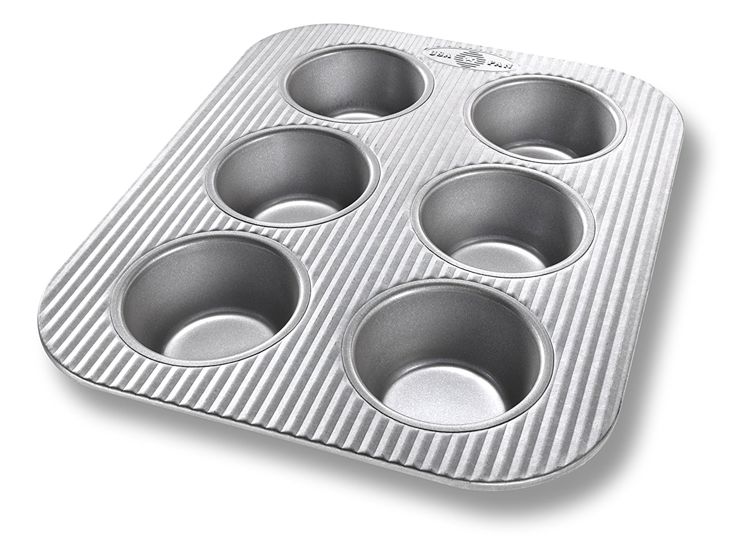 USA Pan Bakeware Aluminized Steel Toaster Oven and Muffin Pan, 6-Cup N2 ...