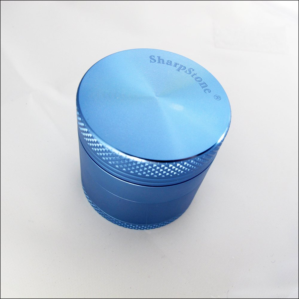 Sharp Stone Official Authentic Small 4 Piece Grinder Hard Top 1.5 Inches Blue + Free Performance ...