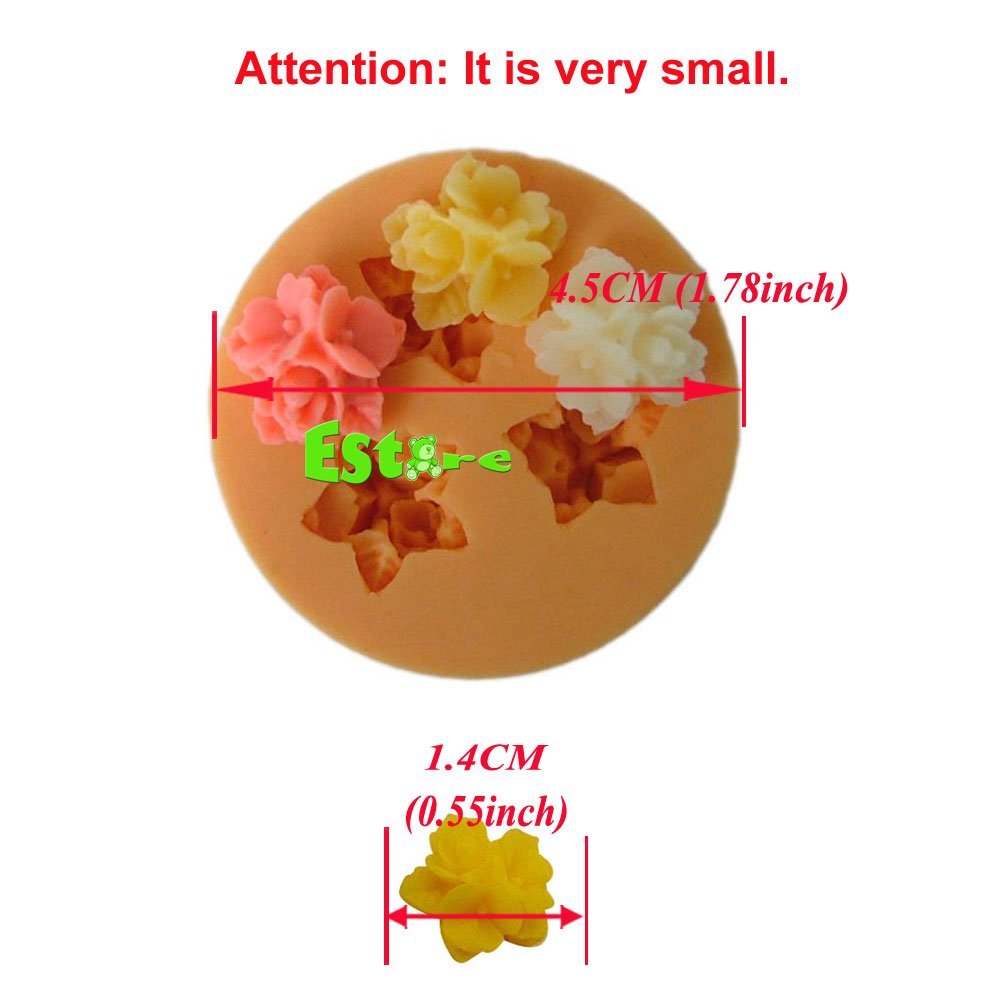 Silicone Sugar Sweet Mould DIY 3D Small Flower Mold H0031 N2 free image ...