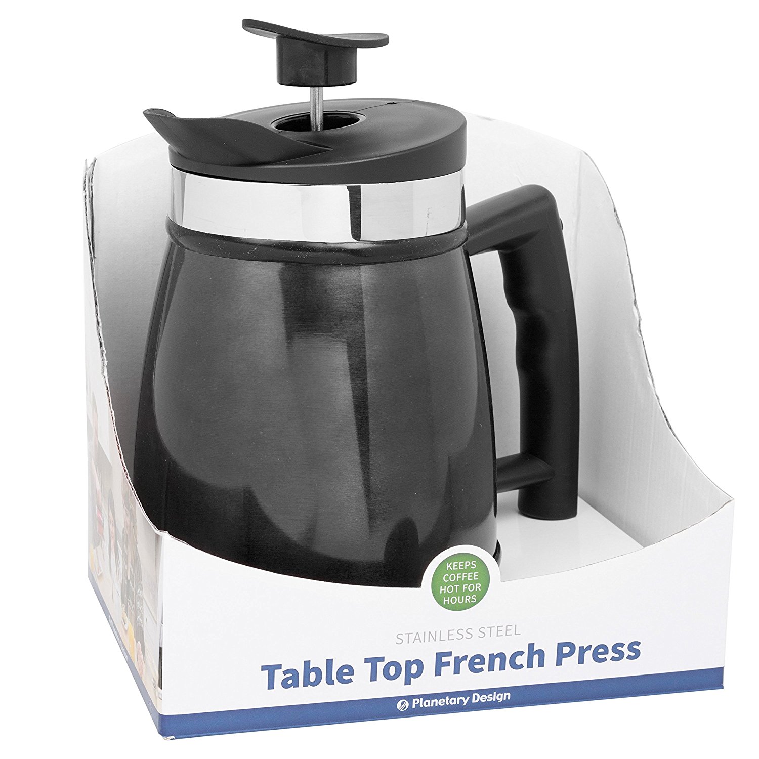 French Press Tabletop Coffee and Tea Maker Stainless Steel - 48 oz ...
