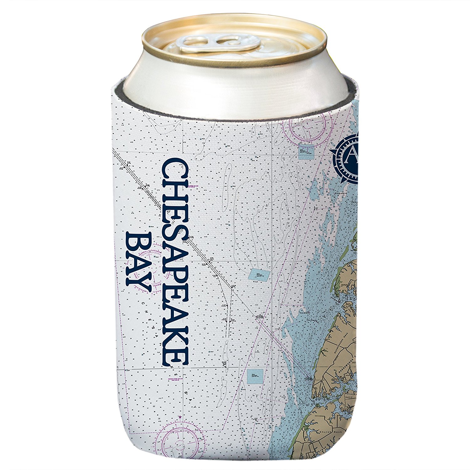 Altered Latitudes Chesapeake Bay Chart Standard Beverage Cooler (4-Pack ...