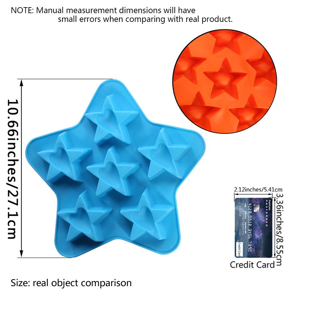 Cake Bread Molds, 2PCS YYP [6 Cavity Star Shape Mold] Silicone Cake ...