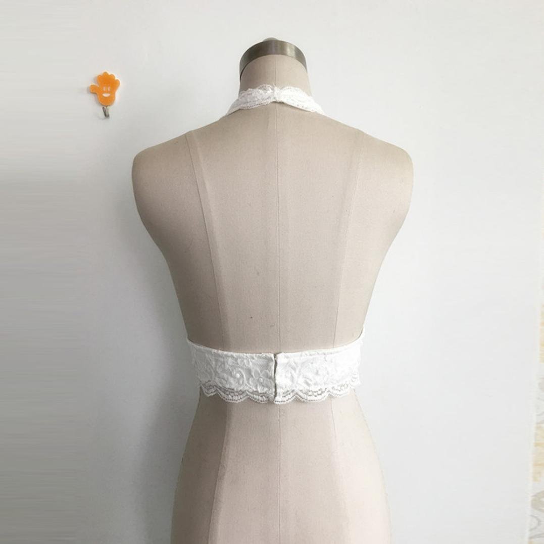 PHOTNO Women Lace Floral Bralette Bralet Bra Bustier Crop Top Cami ...