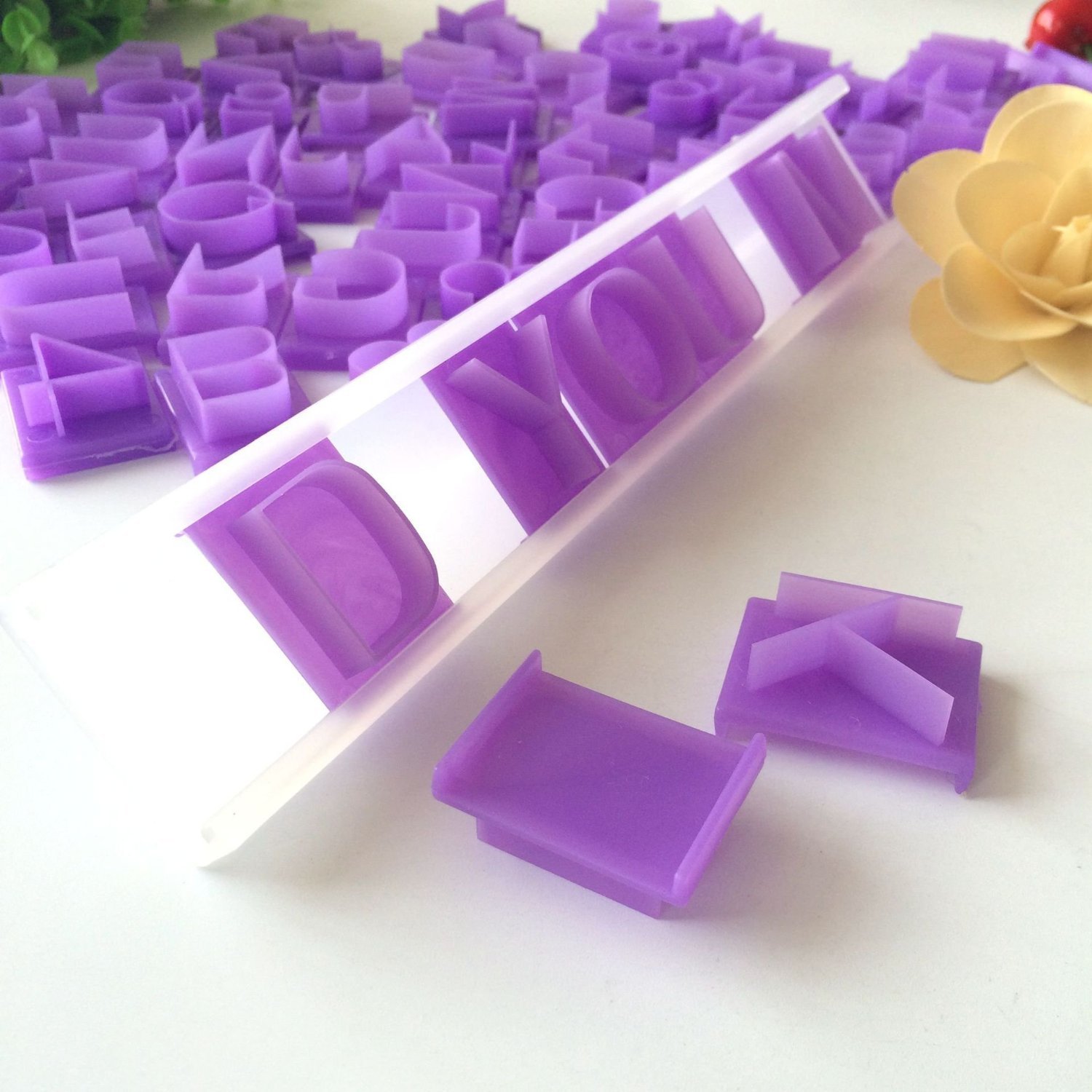 StarSide 88 pcs Fondant Alphabet Number Cutouts Cookie Cake Cutter ...