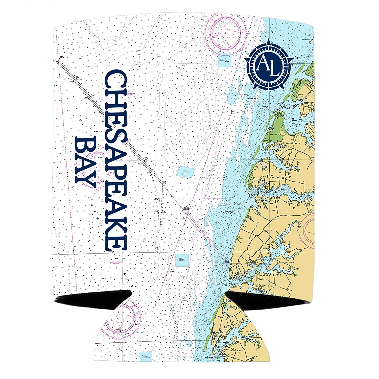 Altered Latitudes Chesapeake Bay Chart Standard Beverage Cooler (4-Pack ...