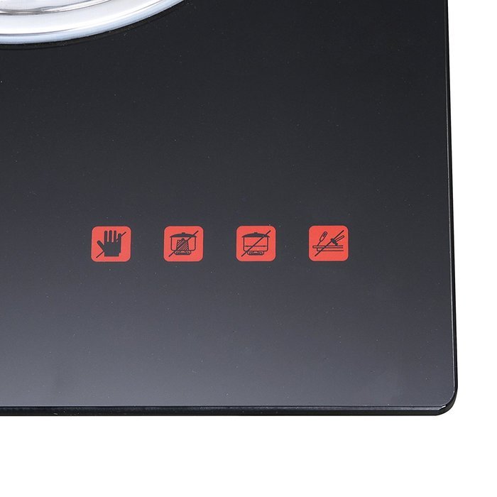 Windmax 30" Black Tempered Glass 2 Burners Built-in Fixed NG / LPG Gas ...