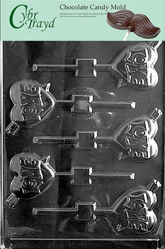 Cybrtrayd V029 Love Arrow Lolly Valentine Chocolate Candy Mold free ...