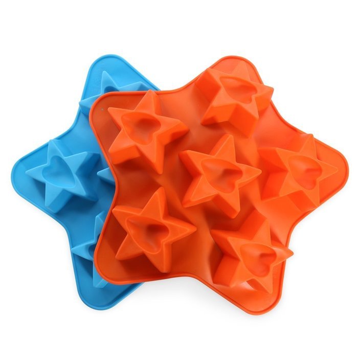 Cake Bread Molds, 2PCS YYP [6 Cavity Star Shape Mold] Silicone Cake ...