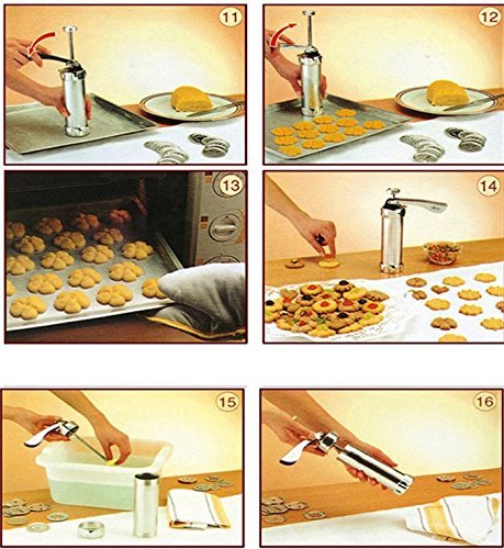 N.choice Aluminum Biscuit Cookie Maker Pump Press Machine Cake Decor 20 ...