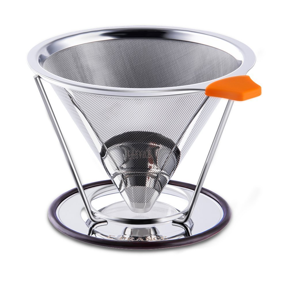E-PRANCE Pour Over Coffee Filter, Clever Cone Coffee Dripper Paperless ...