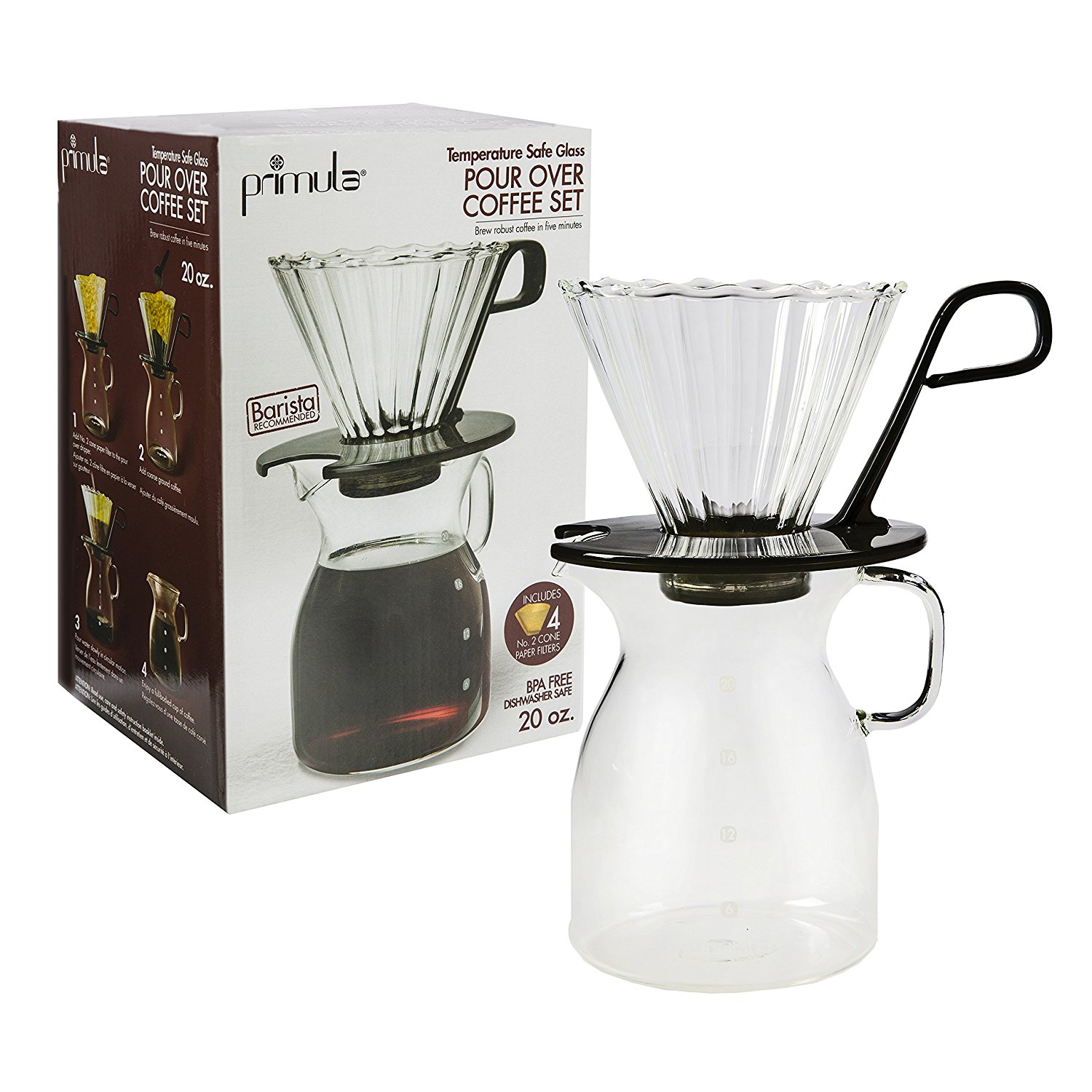 Primula Pike Pour Over Coffee Dripper and Carafe Set – Borosilicate ...