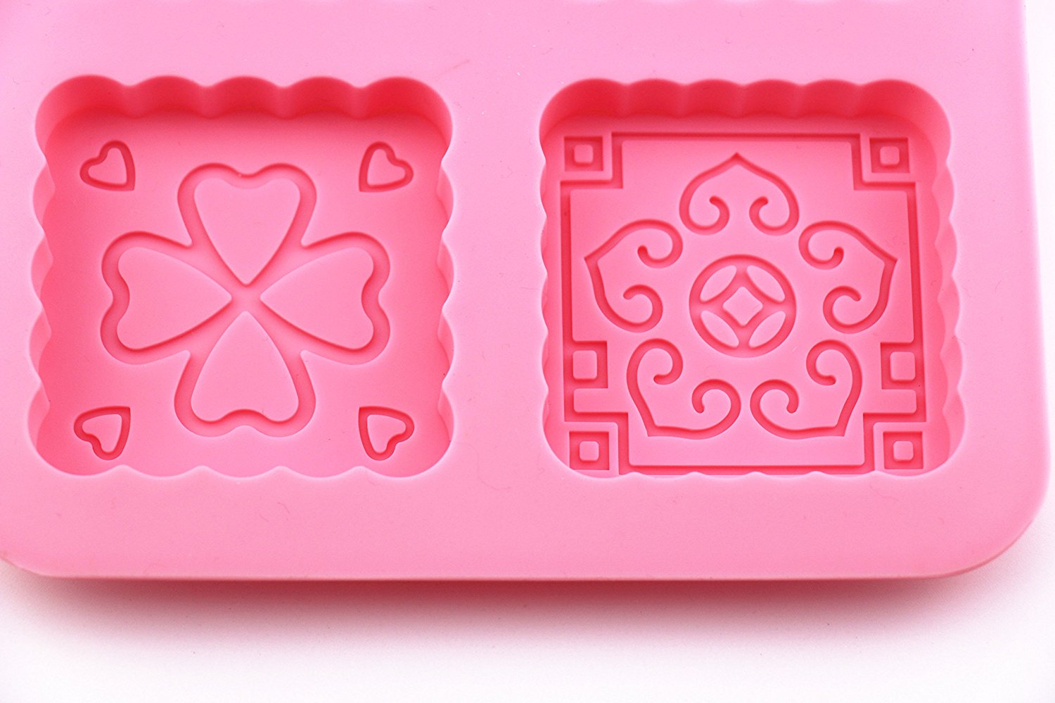 Cherryard 6-Cavity Square Shape Carve Patterns Mooncake Molds Biscuit Mold Cake molds Handmade ...
