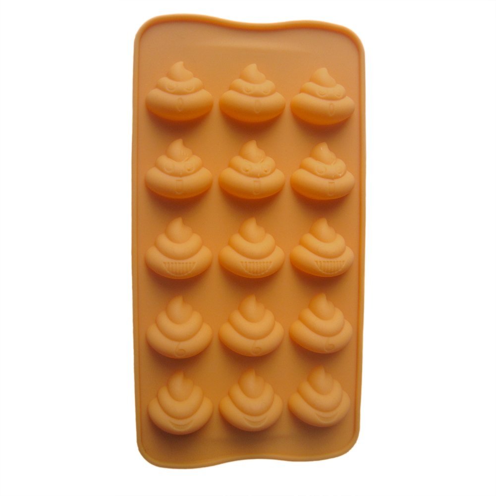 Fanhesheng Silicone Cute Poop Candy Mold Chocolate Mold Ice Cube Trays ...