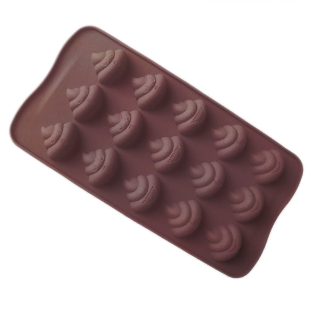 Fanhesheng Silicone Cute Poop Candy Mold Chocolate Mold Ice Cube Trays ...