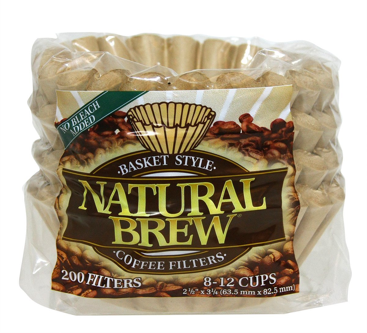 Brew Rite 8-12 Cup Coffee Filters, Natural Brown Paper 400count free ...