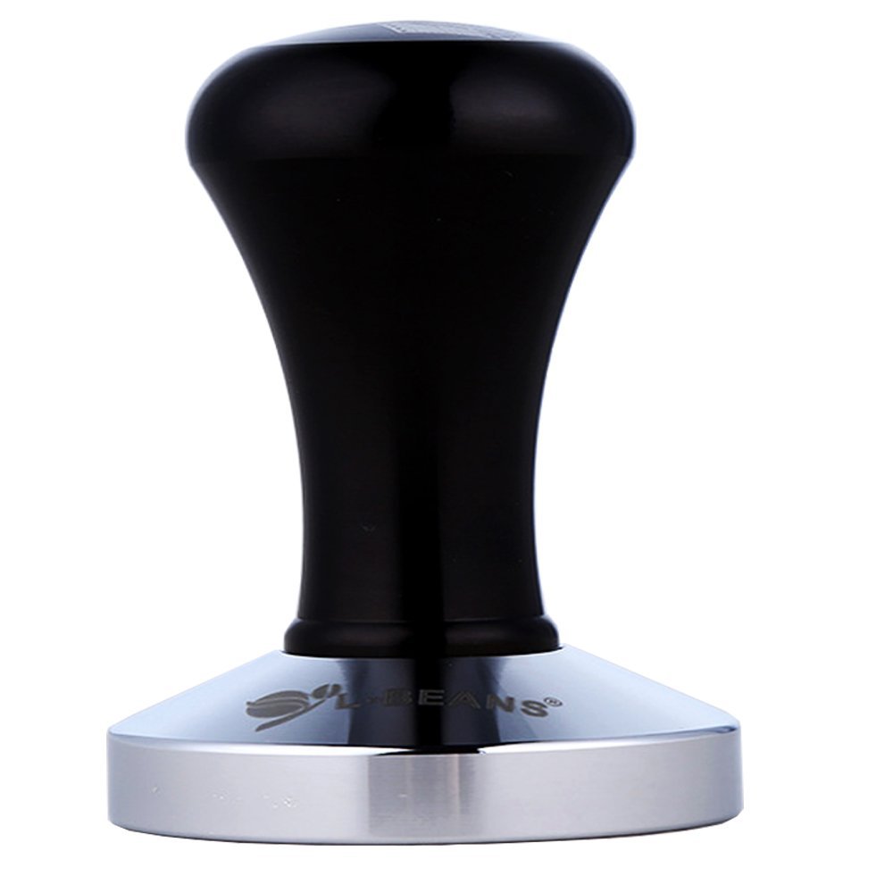 Coffee Tamper Machine,58mm Stainless Steel Flat Base Grip Handle Bean ...