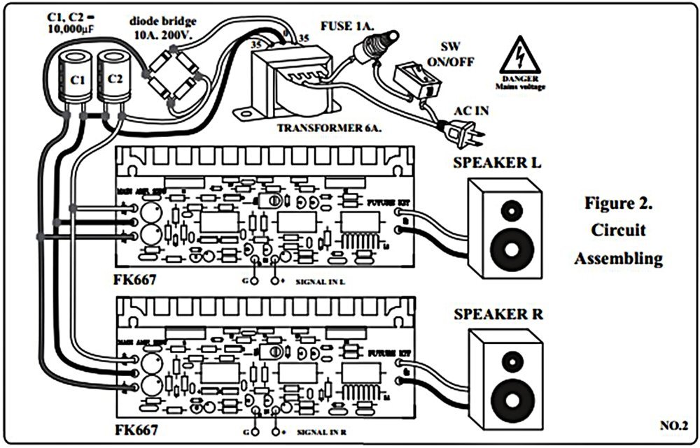 Power Amplifier OCL 100+100W Stereo R1% Assembled Electronic Circuit ...
