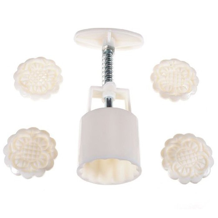 Lsunshine Mooncake Moon Cake Square Mold Mould 50g Flowers Plants 4 ...