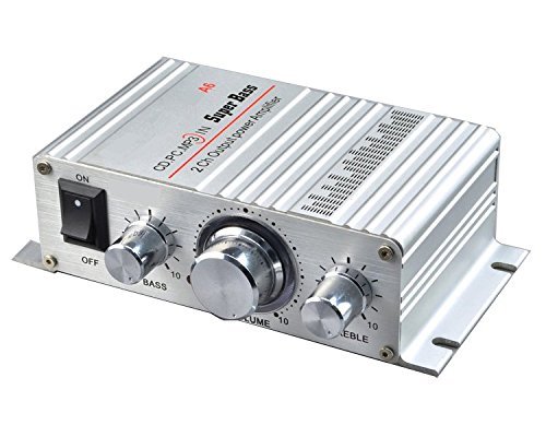 Generic 12V DC Mini Hifi Audio Power Amplifier Booster Bass MP3 Stereo ...