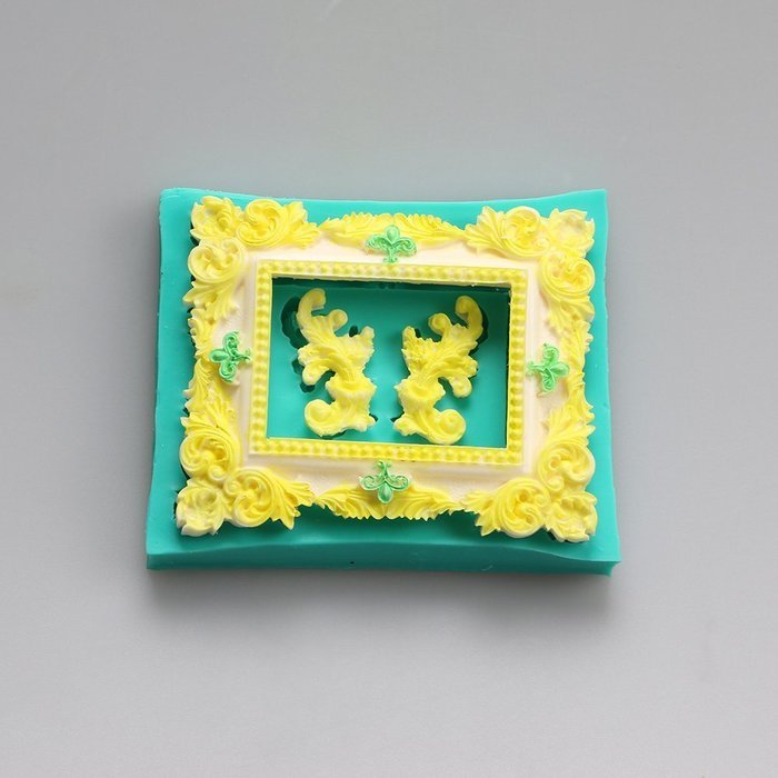 Pinkie Tm Photo frame fondant gel mold soap mold salt sculpture mold ...