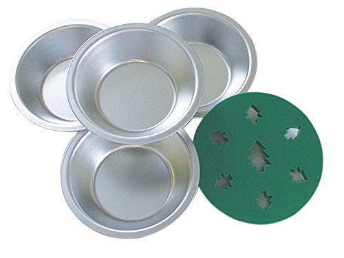 R & M 2735 Mini Pie Pans with Decorative Topper, Tree, Set of 4 free ...