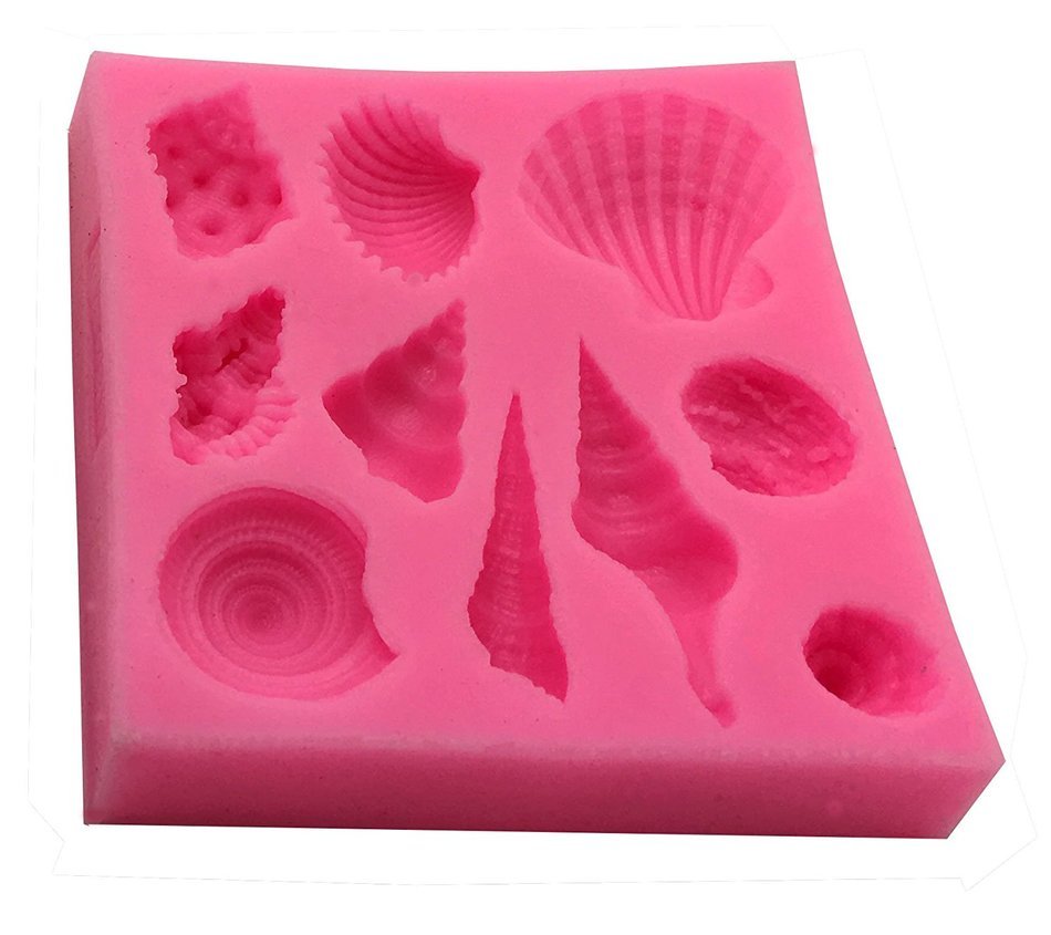 Okallo Products Silicone Seashell Mold for Chocolates, Candy, Baking ...