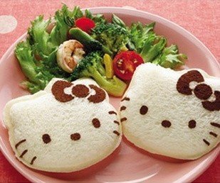 2pcs/lot Hello Kitty Sandwich Mold Bread Cake Mold Maker DIY Mold ...