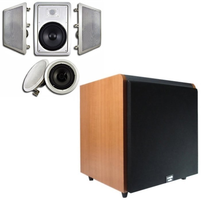 Acoustic Audio HT-85 In-Wall/Ceiling 5.1 Home Theater 8" Speakers and ...