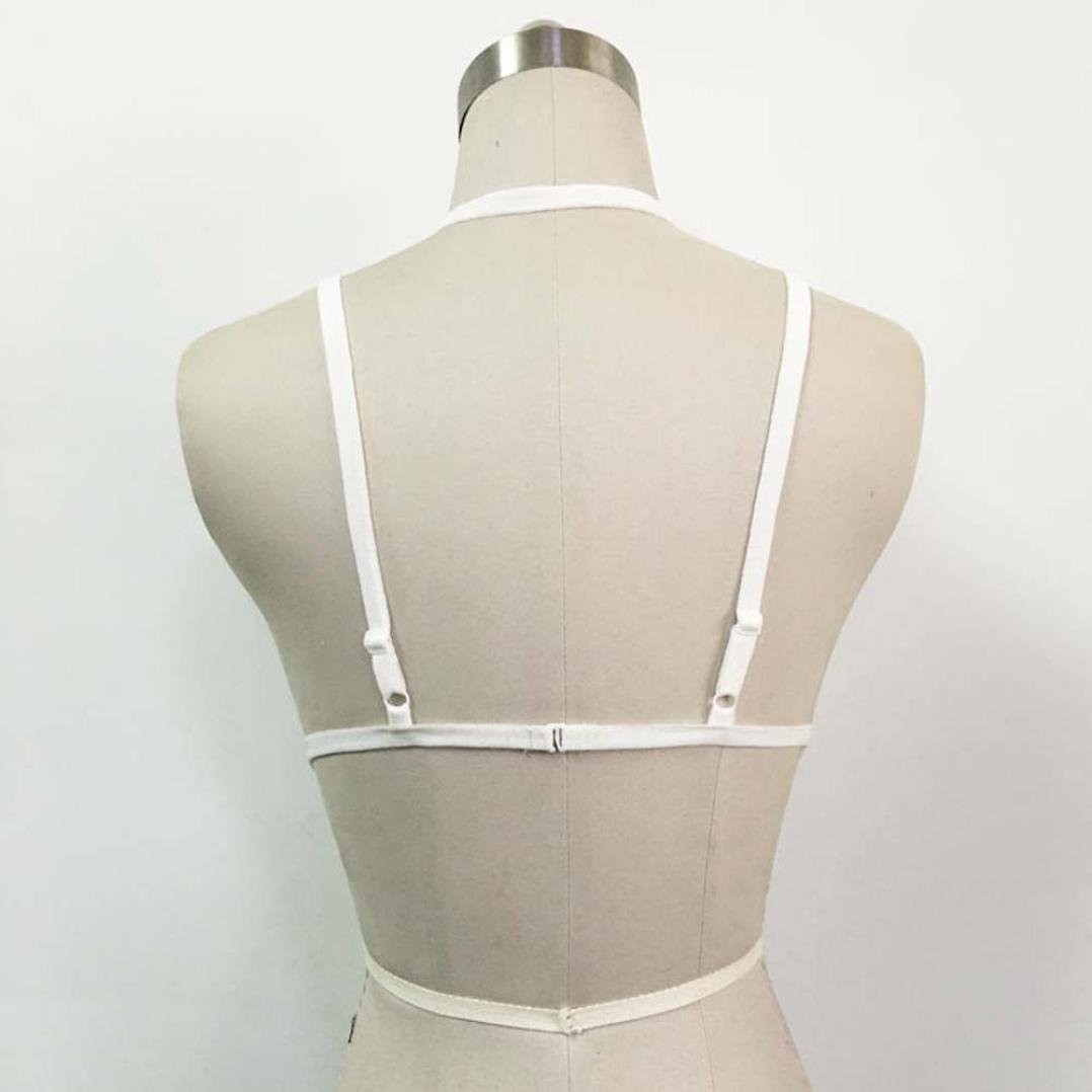 Underwear Photno Alluring Womens Harness Bra Elastic Cage Bra Strappy