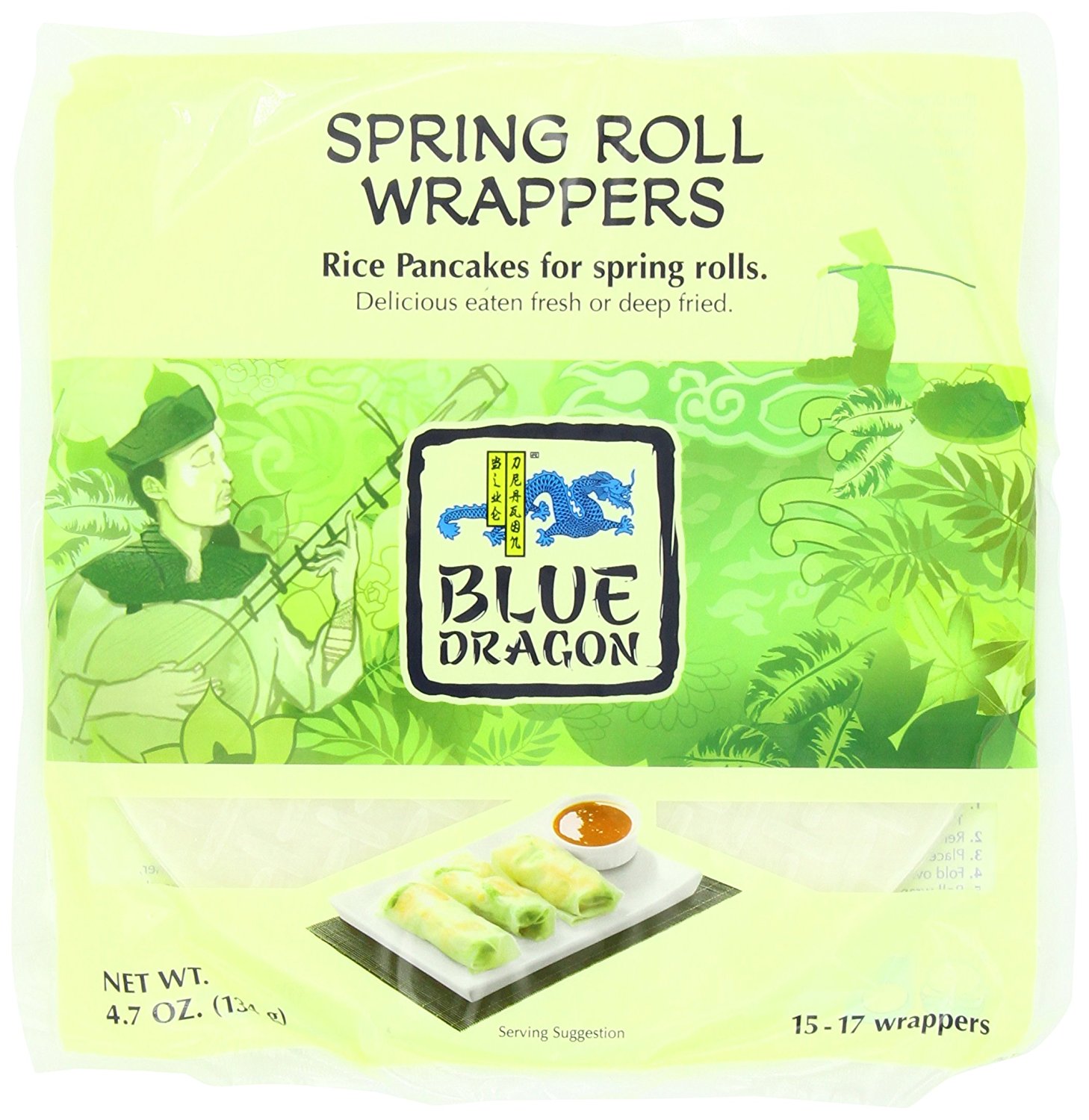 Blue Dragon Wrappers, Spring Roll, 4.7-Ounce (Pack of 12) N3 free image ...