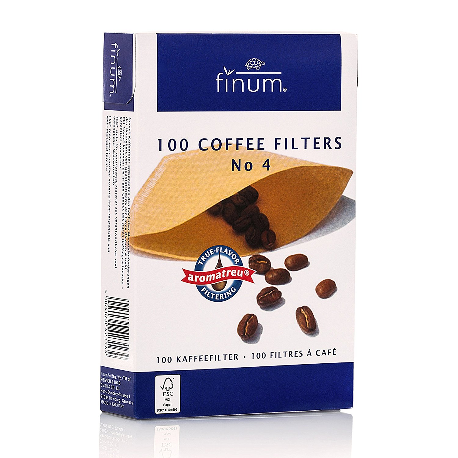 100 Coffee Filters No. 4 (10 retail packages per display tray) N2 free ...
