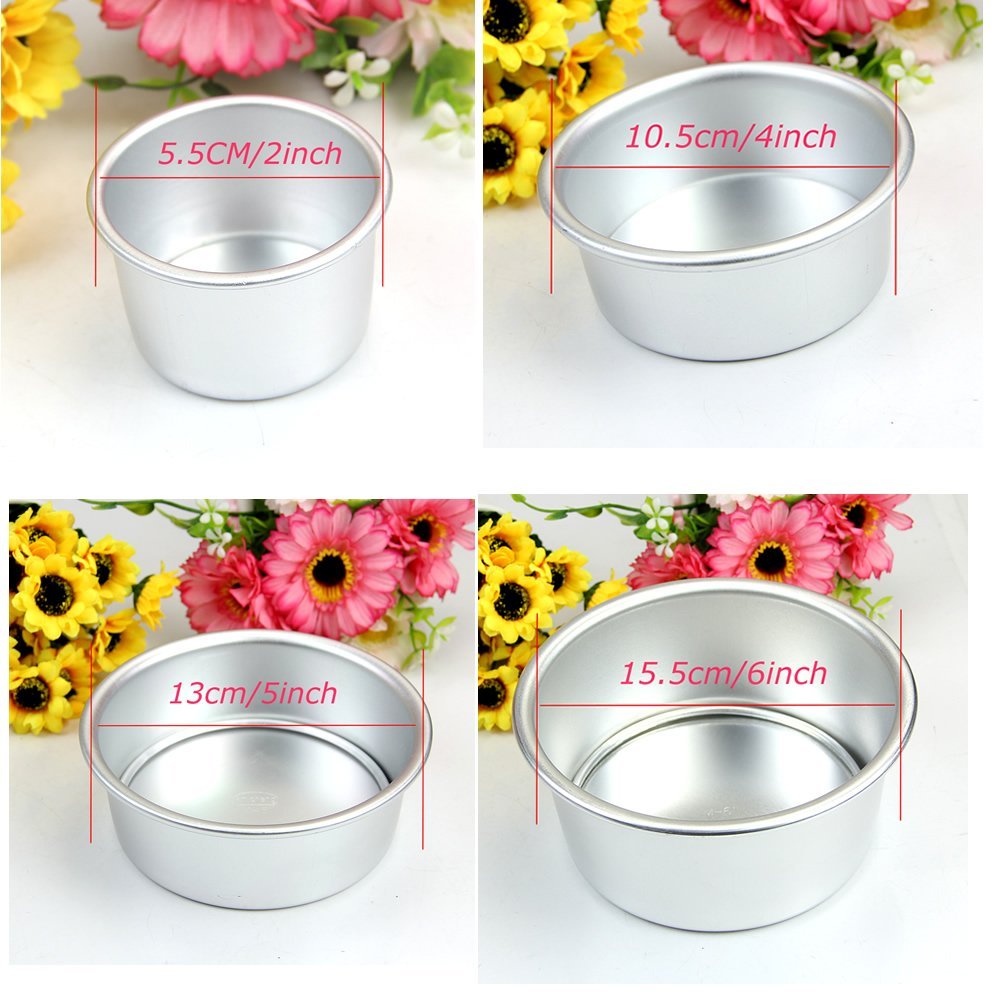 MImgo Store 2" 4" 5" 6" Reusable Round Cake Tin Panloose Base Bottom ...