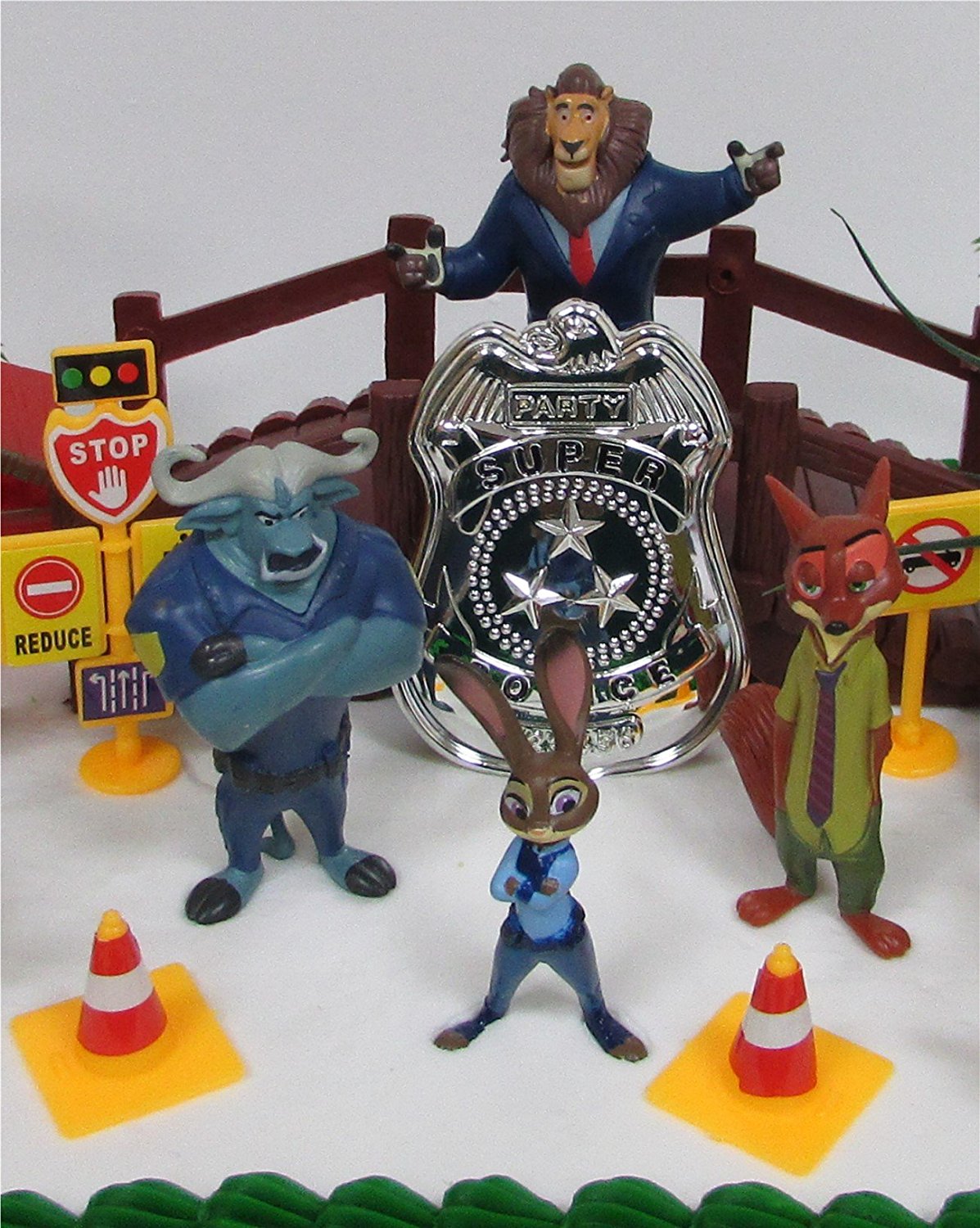 ZOOTOPIA 20 Piece Birthday CAKE Topper Set Featuring Judy Hopps, Nick ...